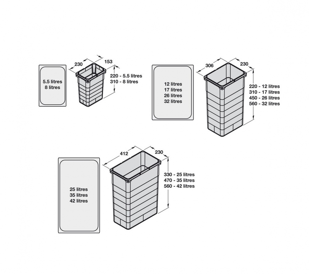 Replacement Inner Waste Bins - solmer.co.uk
